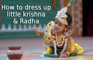 Dress your Kids in Krishna Dress, Baby Radha Costume for Janmashtami