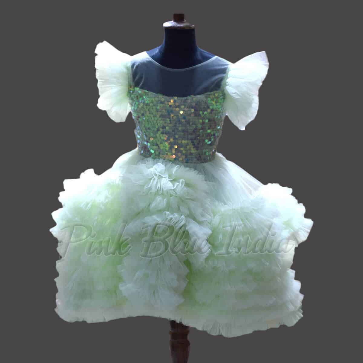 High Low Ruffle Gown Party Wear Dress Online India