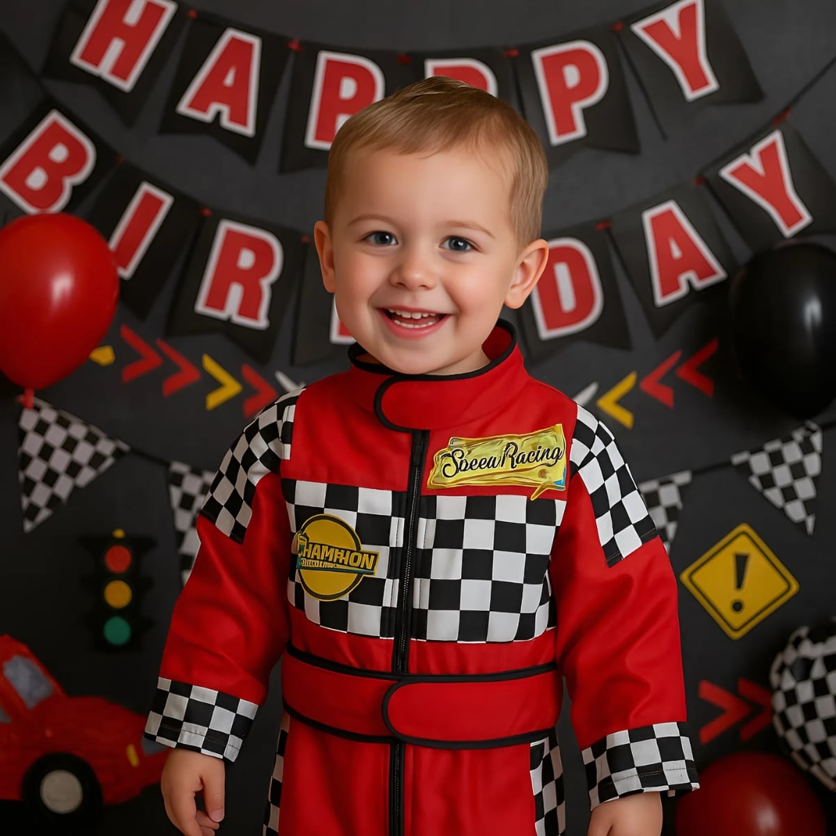 Formula 1 Race 1st Birthday Party Outfit