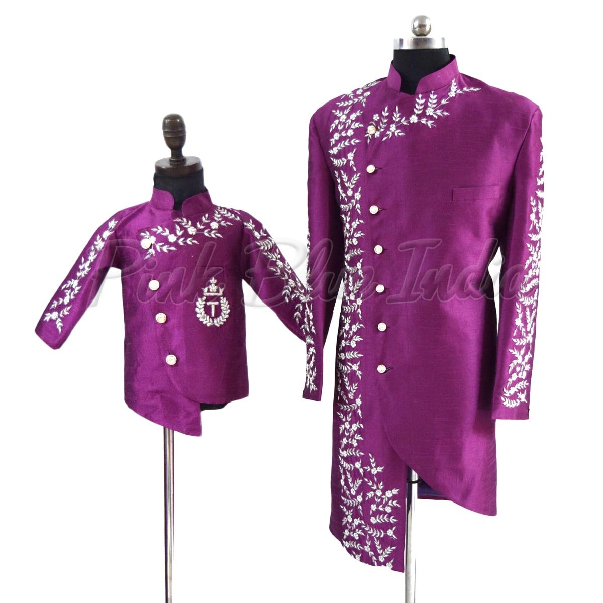 Indian Wedding Matching Father and Son Sherwani