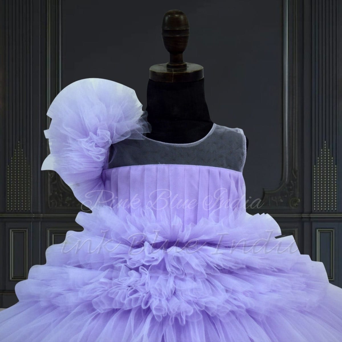 Lavender Multi Layered Dress | Girls Gowns